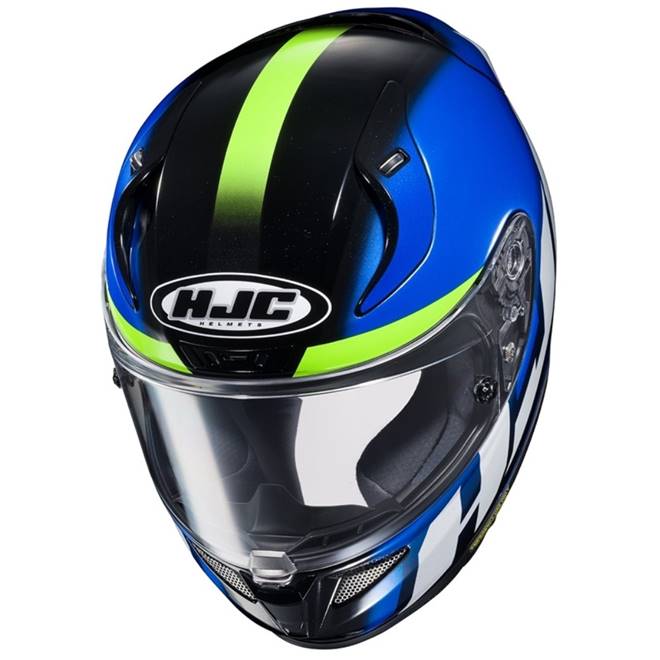 Capacete HJC RPHA 11 Spicho Branco/Azul/Preto (Tri-Composto) - Grid Motors