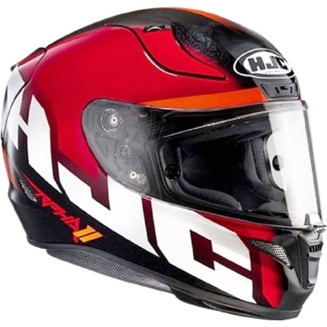 Capacete HJC RPHA 11 Spicho Branco/Preto/Vermelho (Tri-Composto)