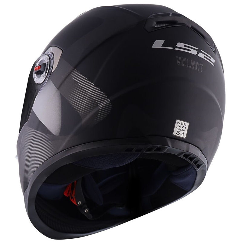 Capacete LS2 FF358 Velvet - Preto/Cinza Fosco - Grid Motors