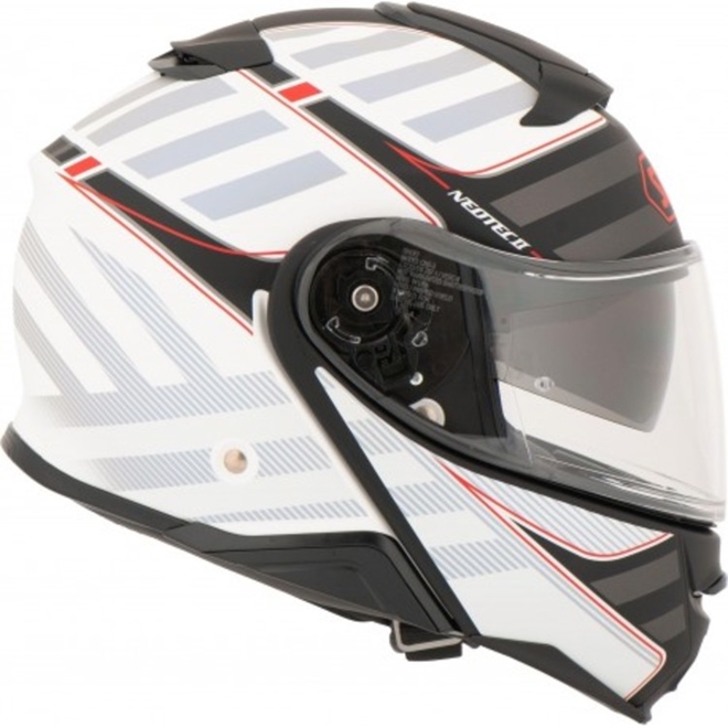 Capacete Shoei Neotec 2 Splicer TC- 6 Preto/Branco/Vermelho Articulado ...