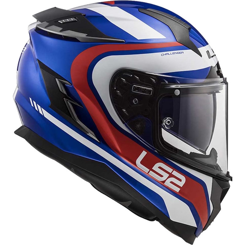 Capacete LS2 FF327 Challenger Fusion Azul/Vermelho - Grid Motors