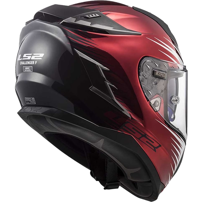 Capacete LS2 FF327 Challenger Magic Vermelho/Preto - Grid Motors