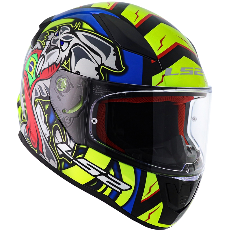 Capacete LS2 FF353 Rapid Alex Barros Amarelo/Azul - Grid Motors