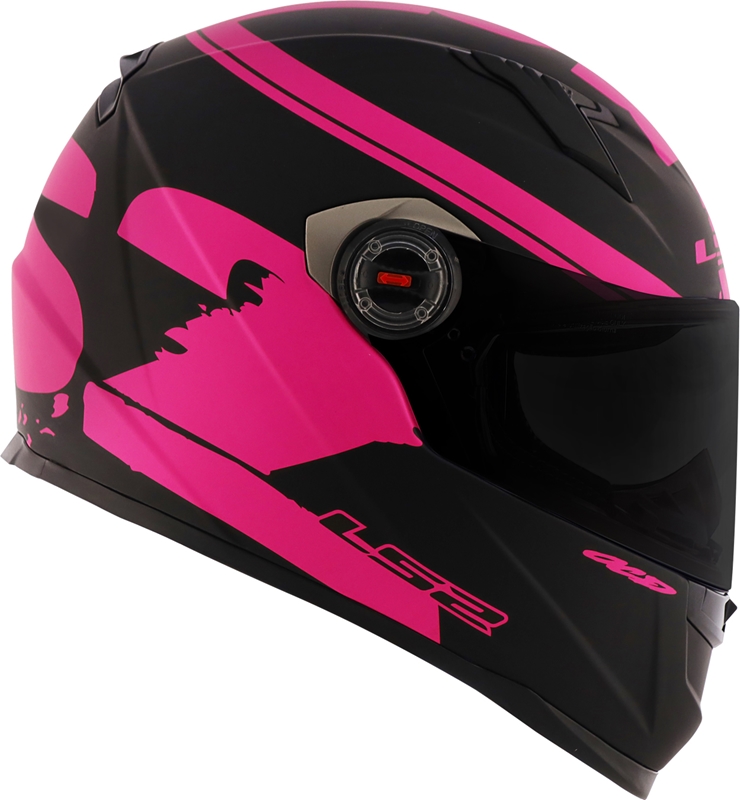 Capacete LS2 FF358 Fluo - Preto/Rosa Fosco - Grid Motors
