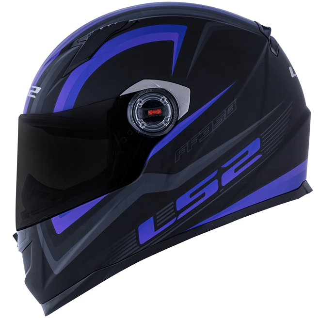 Capacete LS2 FF358 Sigma - Preto/Roxo Fosco - Grid Motors