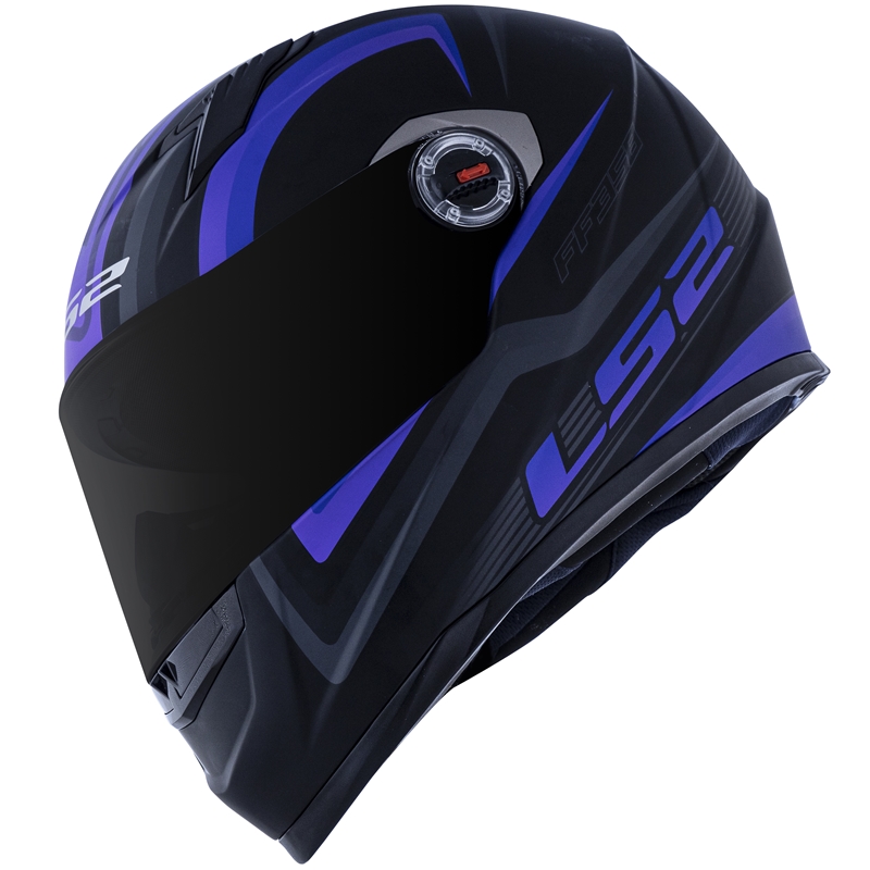 Capacete LS2 FF358 Sigma - Preto/Roxo Fosco - Grid Motors
