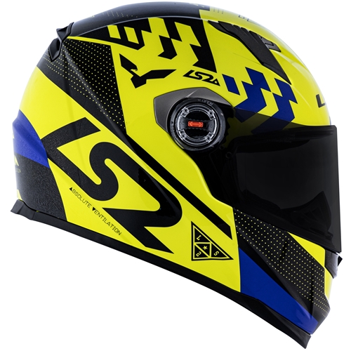 Capacete LS2 FF358 Podium - Amarelo/Preto - Grid Motors