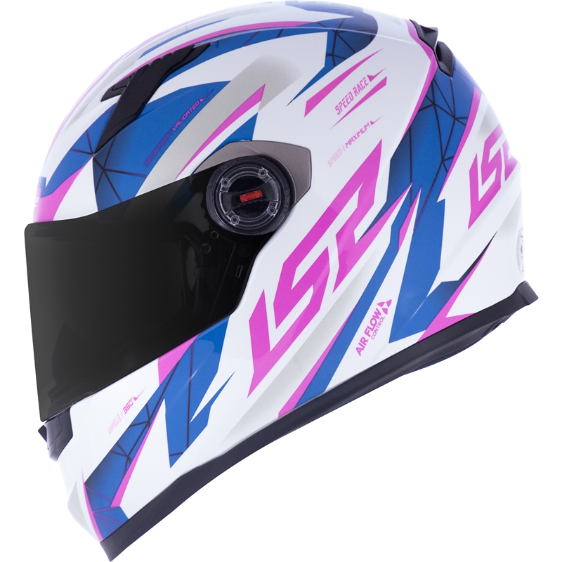 Capacete LS2 FF358 Draze - Branco/Azul/Rosa - Grid Motors