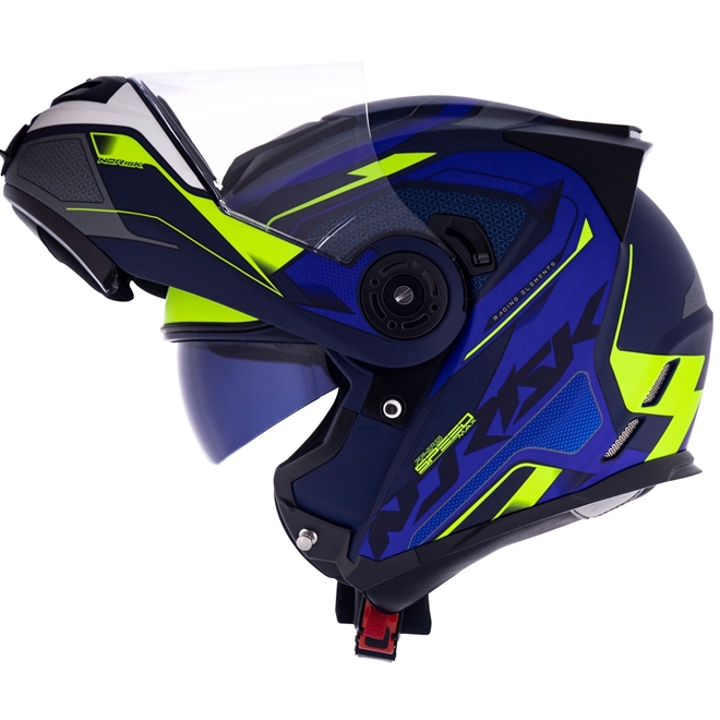 Capacete Norisk Route FF345 Articulado Speedmax Azul Fosco/Amarelo ...