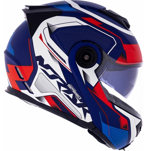 Capacete Norisk Route FF345 Articulado Speedmax Azul/Branco/Vermelho ...