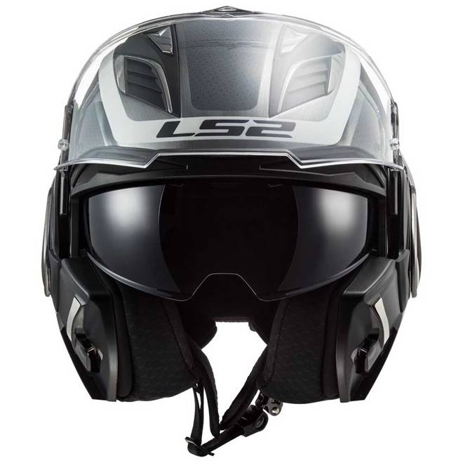 Capacete LS2 Valiant 2 FF900 Orbit Cinza (Articulado) - Grid Motors