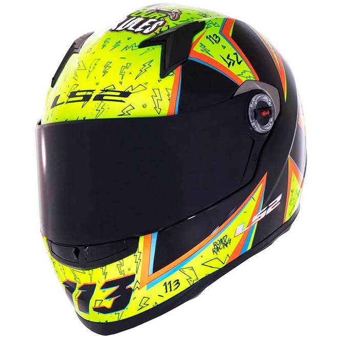 Capacete LS2 FF358 Rafael Paschoalin - Amarelo/Preto - Grid Motors