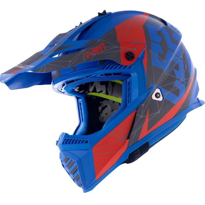 Capacete LS2 MX437 Fast Alpha Azul Fosco - Grid Motors