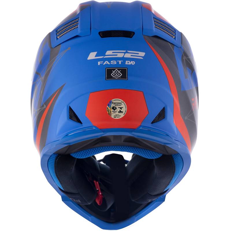 Capacete LS2 MX437 Fast Alpha Azul Fosco - Grid Motors