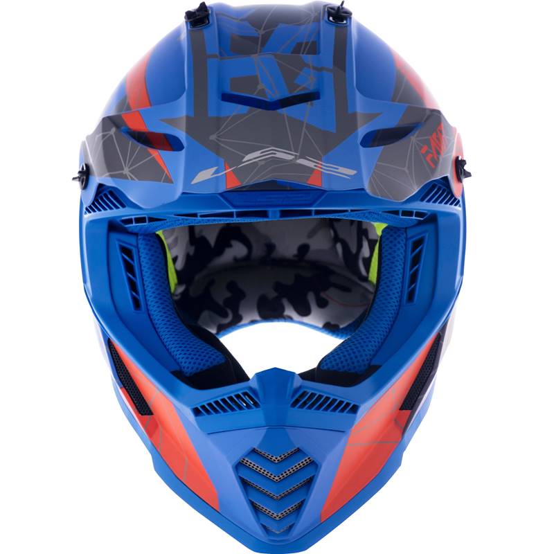 Capacete LS2 MX437 Fast Alpha Azul Fosco - Grid Motors