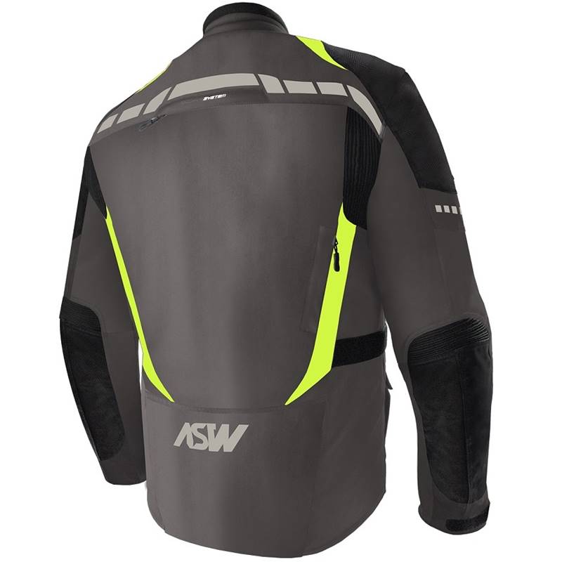 Jaqueta ASW Tsunami V2 Cinza/Amarelo Fluor - Grid Motors