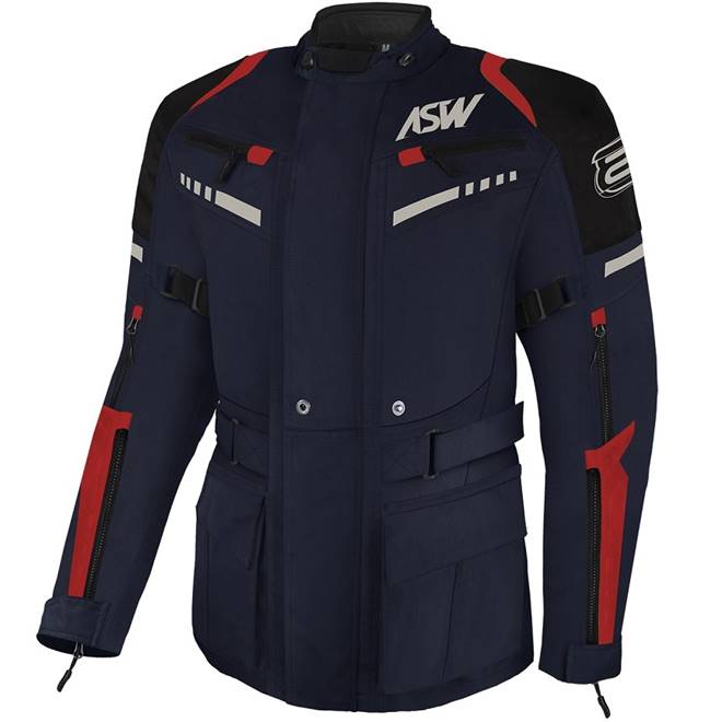 Jaqueta ASW Tsunami V2 Azul/Vermelho - Grid Motors