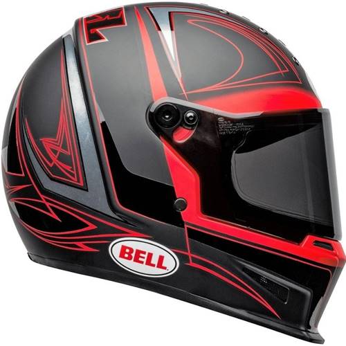 Capacete Bell Eliminator Hart Luck - Preto/Vermelho Fosco - Grid Motors