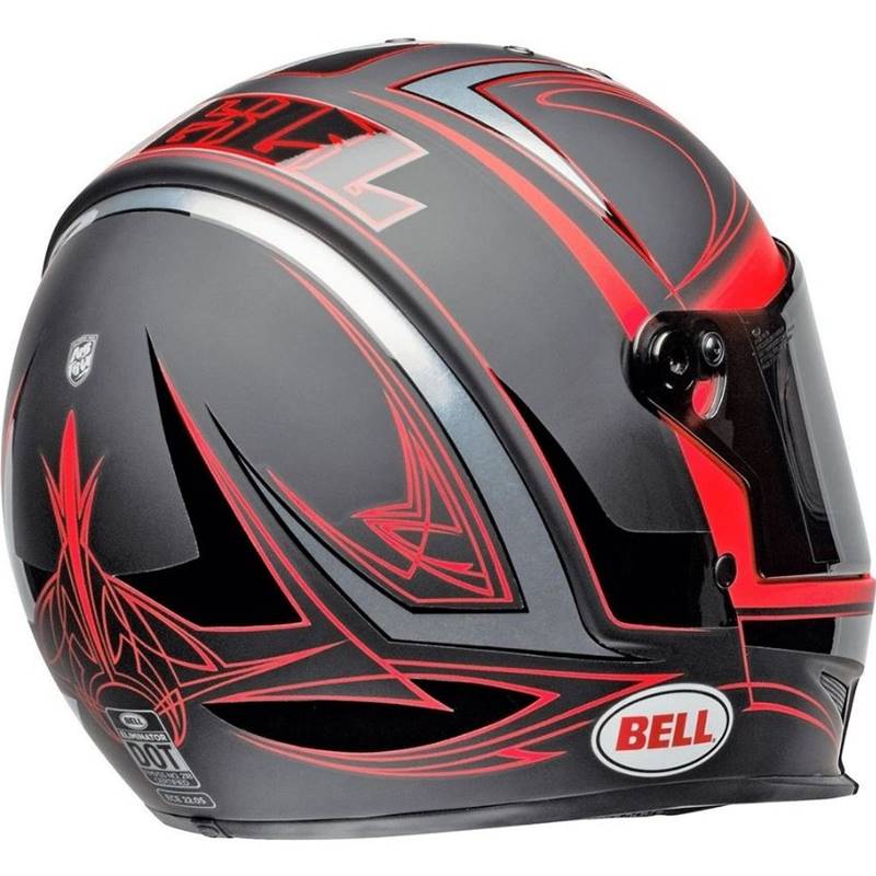 Capacete Bell Eliminator Hart Luck - Preto/Vermelho Fosco - Grid Motors