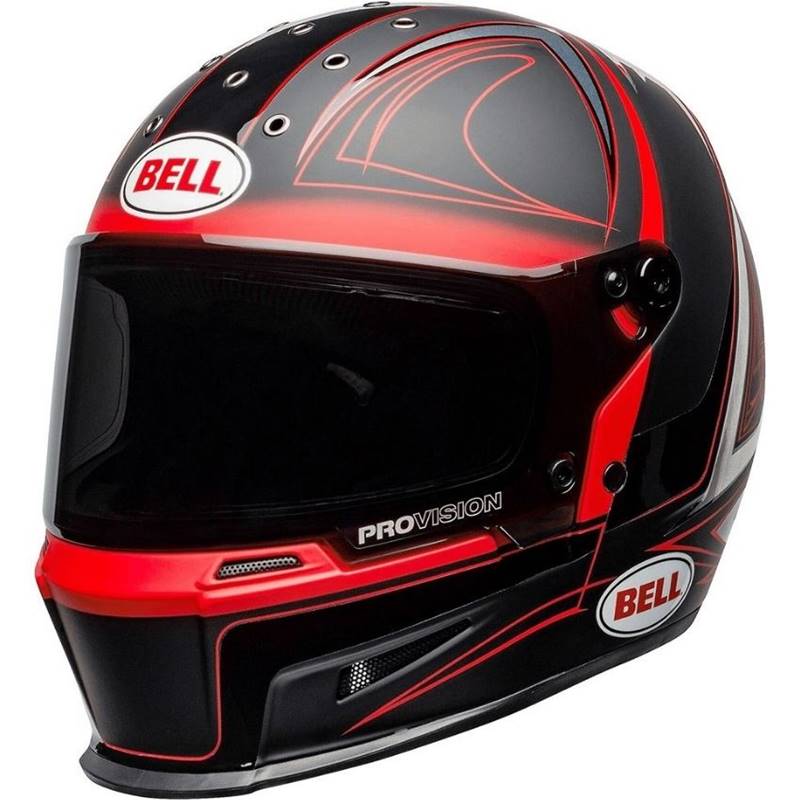 Capacete Bell Eliminator Hart Luck - Preto/Vermelho Fosco - Grid Motors