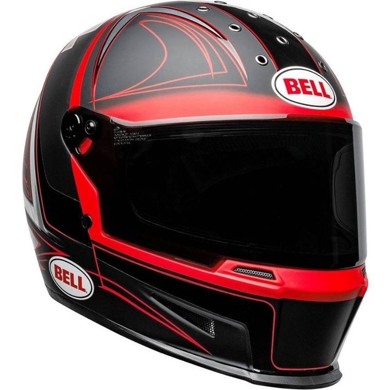 Capacete Bell Eliminator Hart Luck - Preto/Vermelho Fosco - Grid Motors