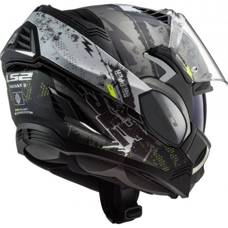 Capacete LS2 Valiant 2 FF900 Gripper - Titânio Fosco (Articulado ...