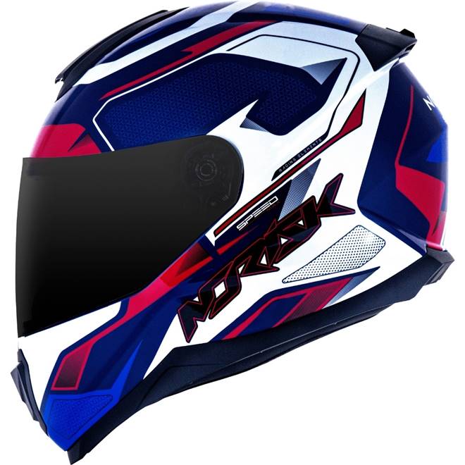Capacete Norisk Razor Speedmax Azul/Branco/Vermelho - Grid Motors