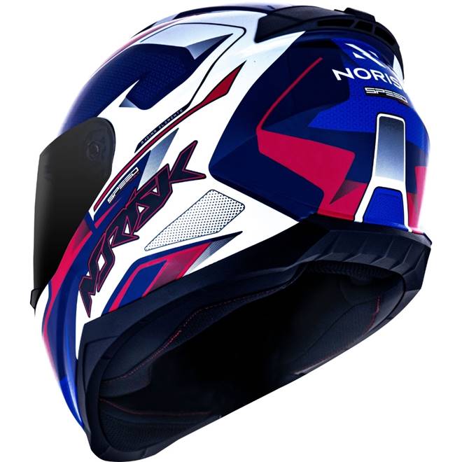 Capacete Norisk Razor Speedmax Azul/Branco/Vermelho - Grid Motors