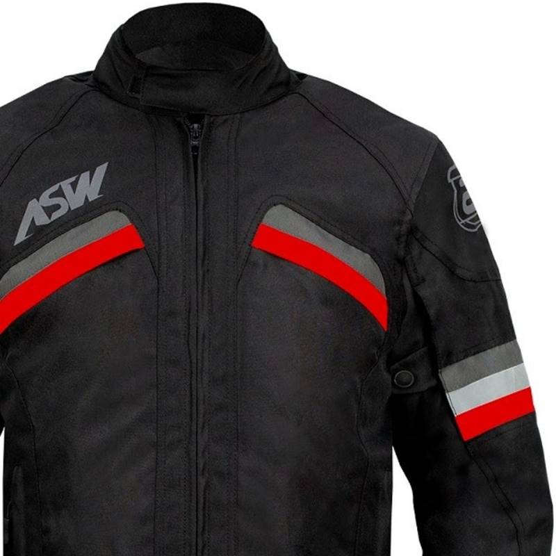Jaqueta ASW 365 Preto/Vermelho - Grid Motors