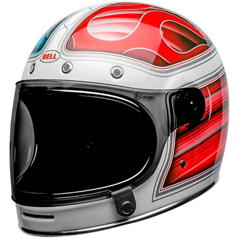 Capacete Bell Bullitt Barracuda - Branco/Vermelho/Azul - Grid Motors