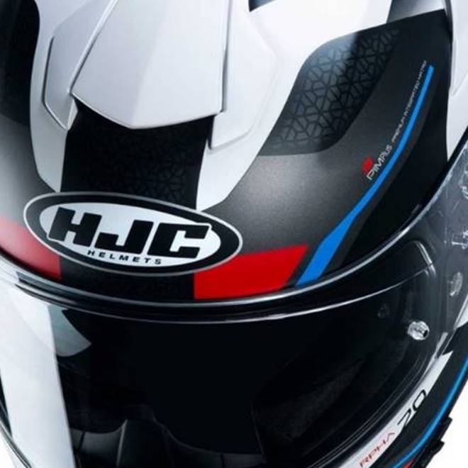 Capacete HJC RPHA 70 Kosis - Preto/Branco/Azul/Vermelho (Tri-Composto)
