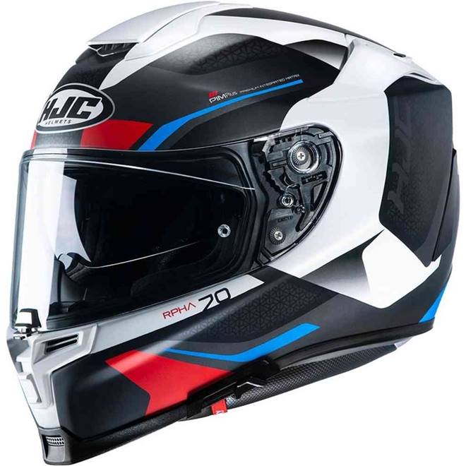 Capacete HJC RPHA 70 Kosis - Preto/Branco/Azul/Vermelho (Tri-Composto)