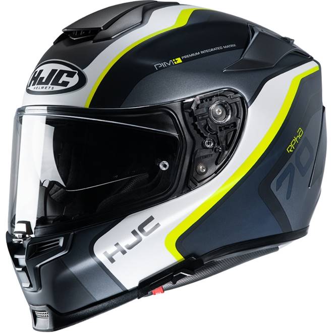 Capacete HJC RPHA 70 Kroon - Preto/Branco/Verde (Tri-Composto)
