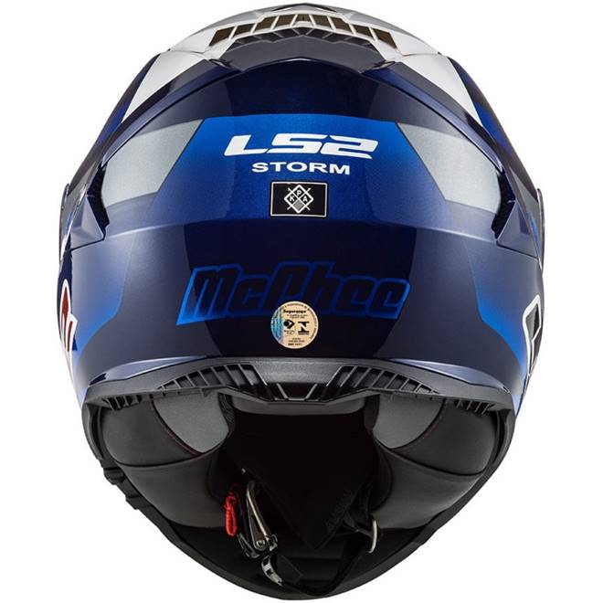 Capacete LS2 Storm FF800 John Mcphee - Azul/Branco - Grid Motors