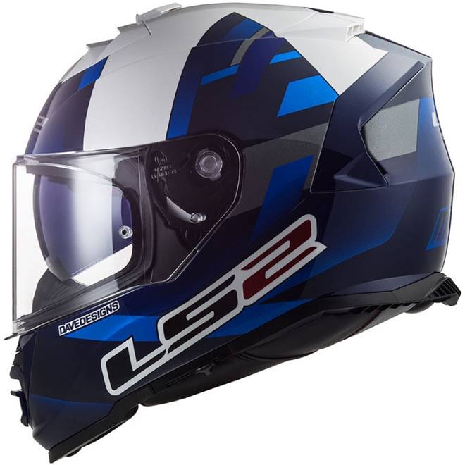 Capacete LS2 Storm FF800 John Mcphee - Azul/Branco - Grid Motors