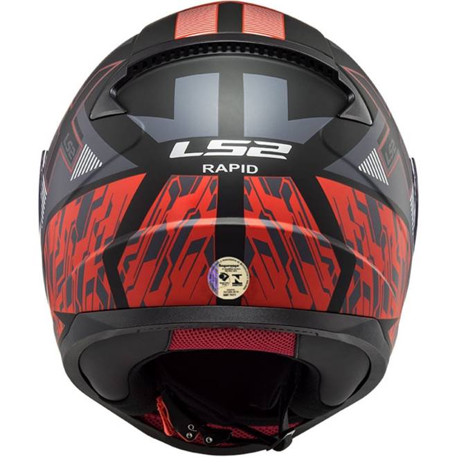 Capacete LS2 FF353 Rapid Xtreet - Preto/Vermelho - Grid Motors