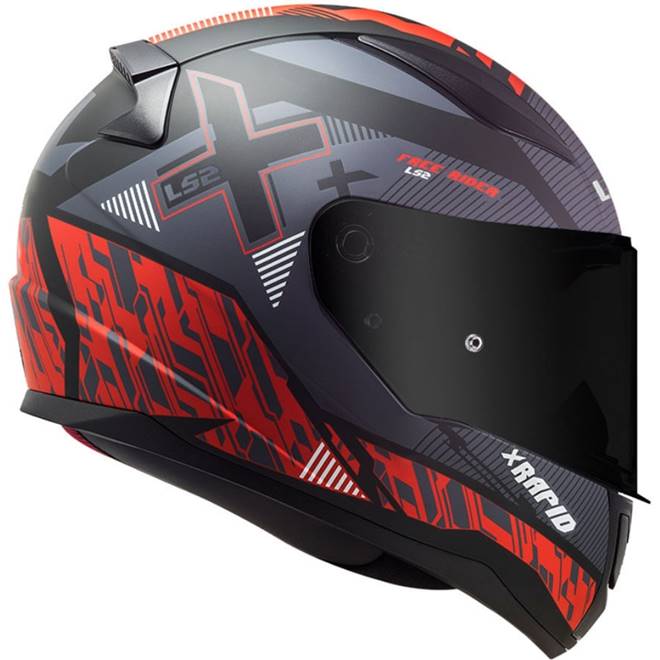 Capacete LS2 FF353 Rapid Xtreet - Preto/Vermelho - Grid Motors