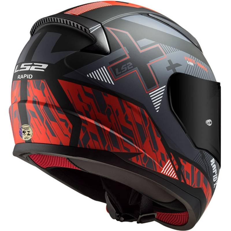 Capacete LS2 FF353 Rapid Xtreet - Preto/Vermelho - Grid Motors