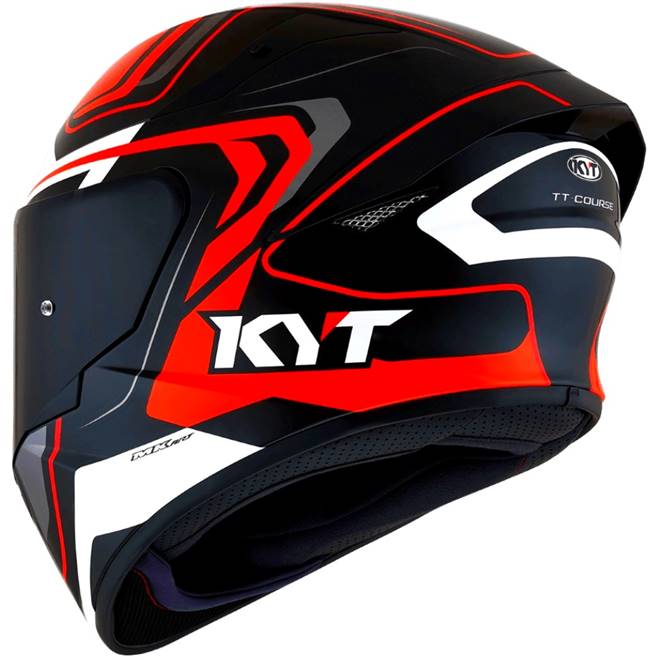 Capacete KYT TT Course Overtech - Preto/Laranja - Grid Motors