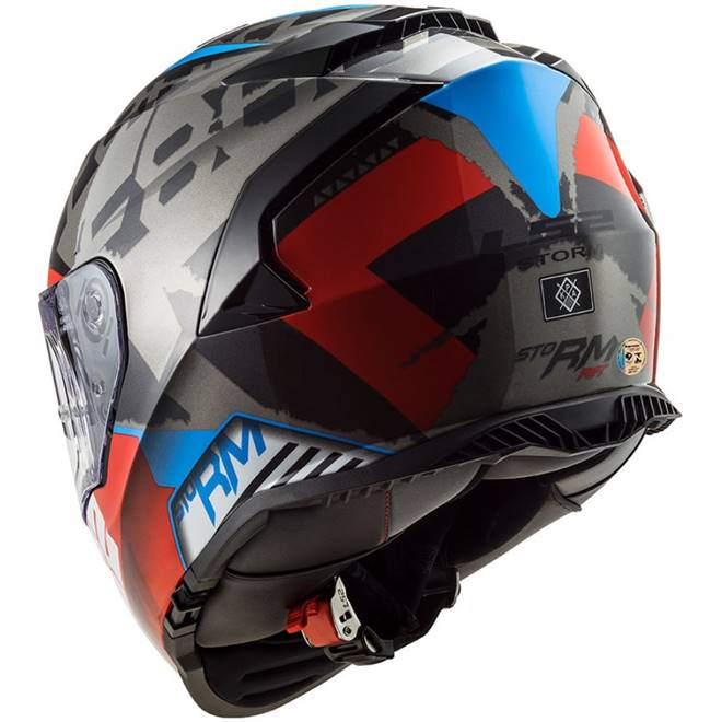 Capacete LS2 Storm FF800 Sprinter - Azul/Vermelho (Com Viseira Solar ...