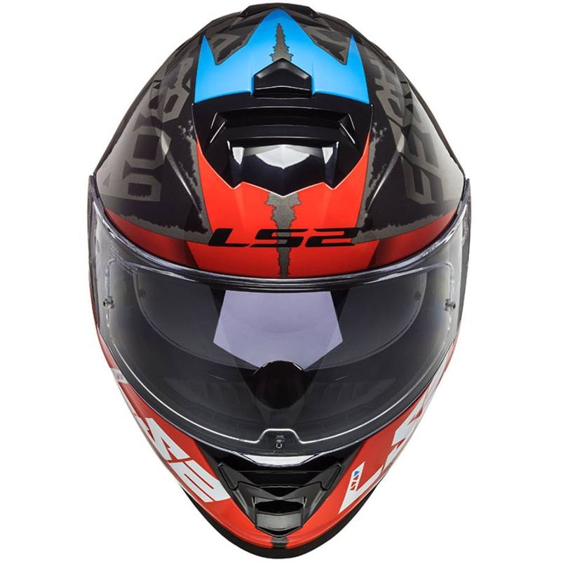 Capacete LS2 Storm FF800 Sprinter - Azul/Vermelho (Com Viseira Solar ...
