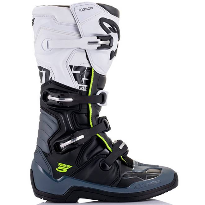 Bota Alpinestars Tech 5 Preto/Cinza/Branco - Grid Motors