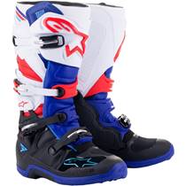 Bota Alpinestars Tech 7 Preto/Branco/Azul/Vermelho - Grid Motors