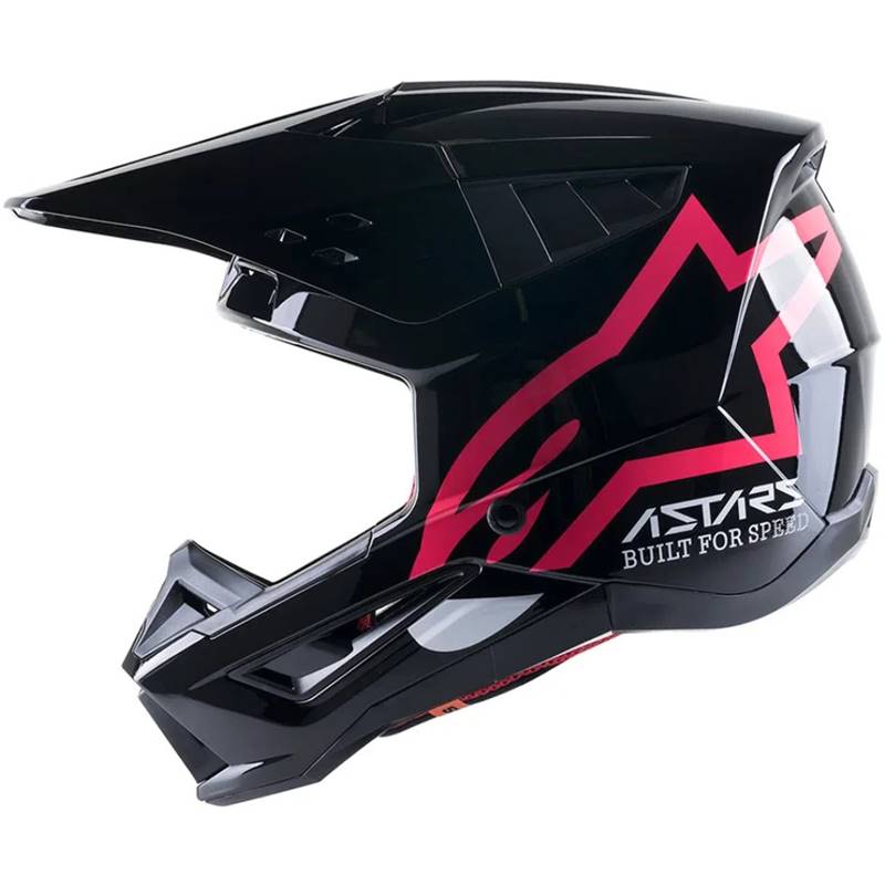 Capacete Alpinestars SM5 Compass - Preto/Rosa - Grid Motors