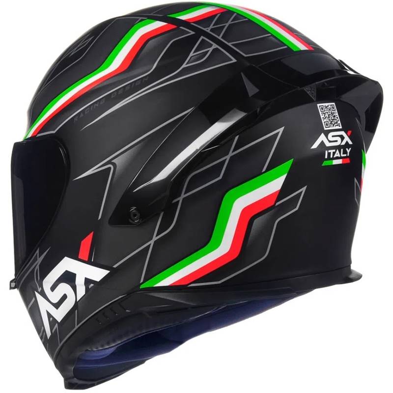 Capacete ASX Eagle Racing Italy - Preto Fosco - Grid Motors