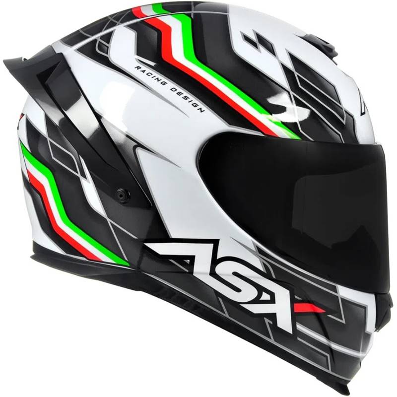 Capacete ASX Eagle Racing Italy - Branco - Grid Motors
