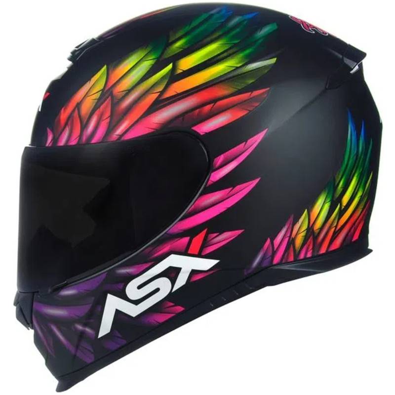 Capacete ASX Eagle Vibes - Preto Fosco - Grid Motors