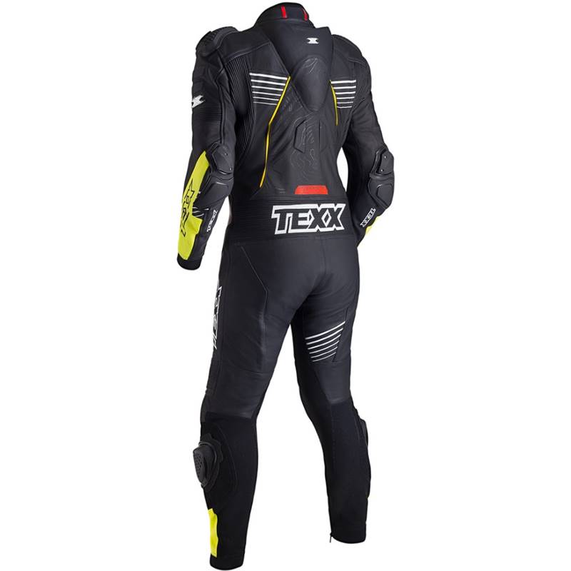 Macacão Texx Pista 1 peça - Preto/Vermelho/Amarelo - Grid Motors