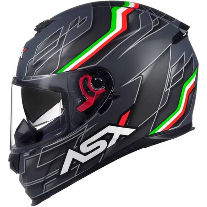 Capacete ASX Eagle SV Italy - Cinza Fosco - Grid Motors