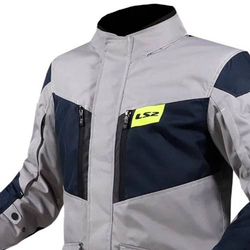 Jaqueta LS2 Metropolis Evo - Cinza/Azul/Amarelo - Grid Motors